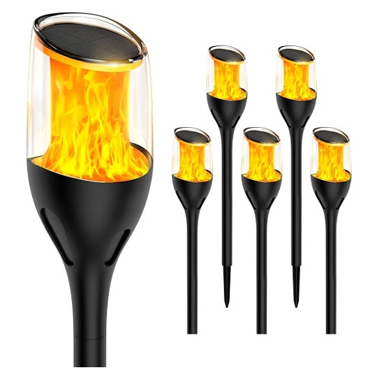 Solar Powered Led Flame Ggarden Lights,Outdoor Solar LED Flame Torch ...